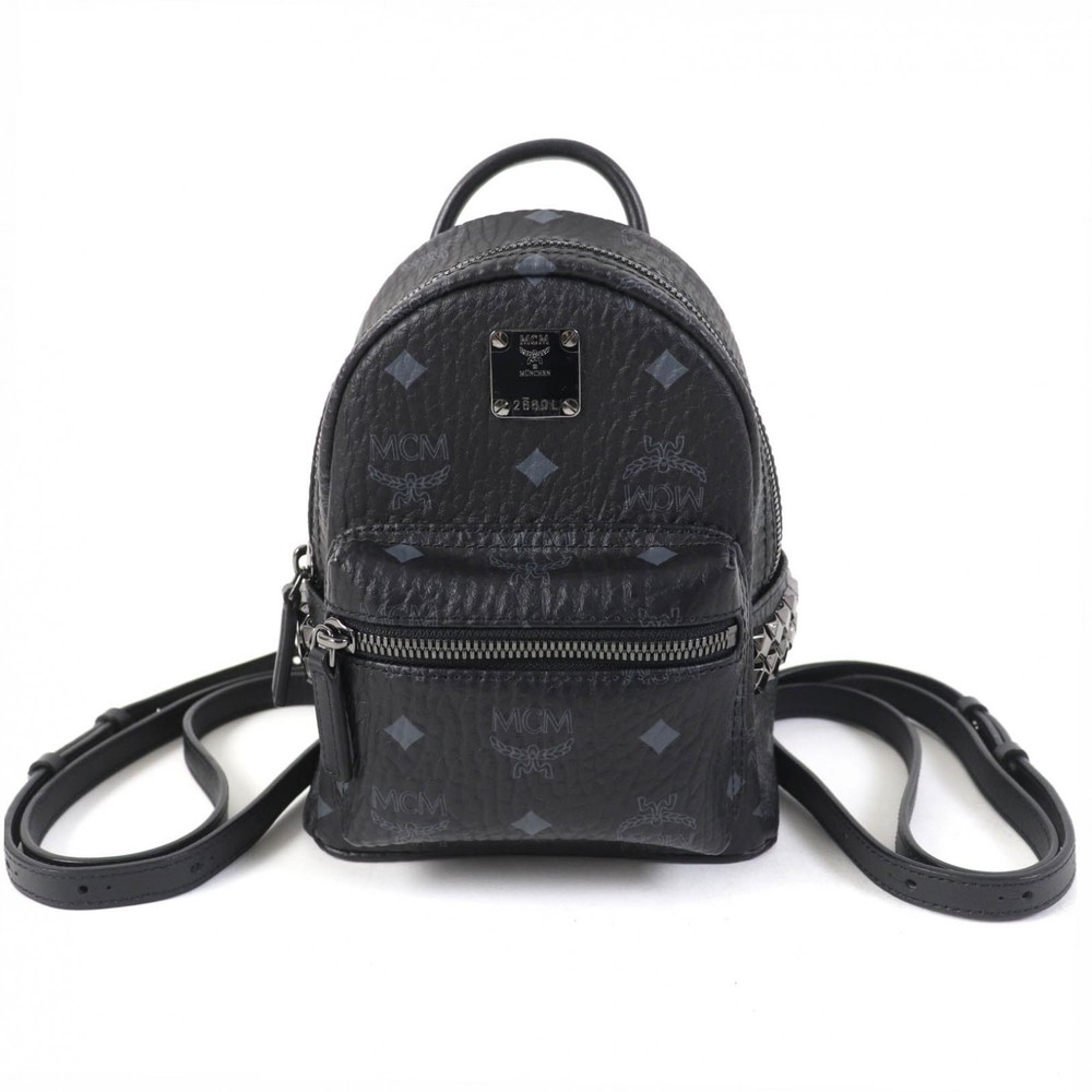 Mcm Stark Bebeboo Mini Side Stud Backpack Black - Gem